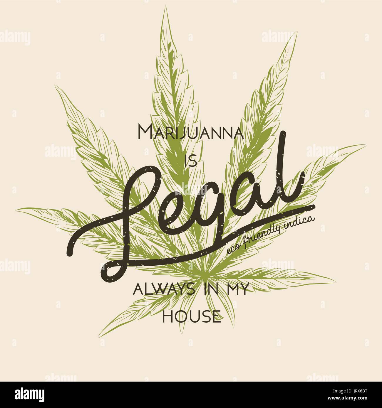 Logo hemp leaf text Stock Vector Images - Alamy