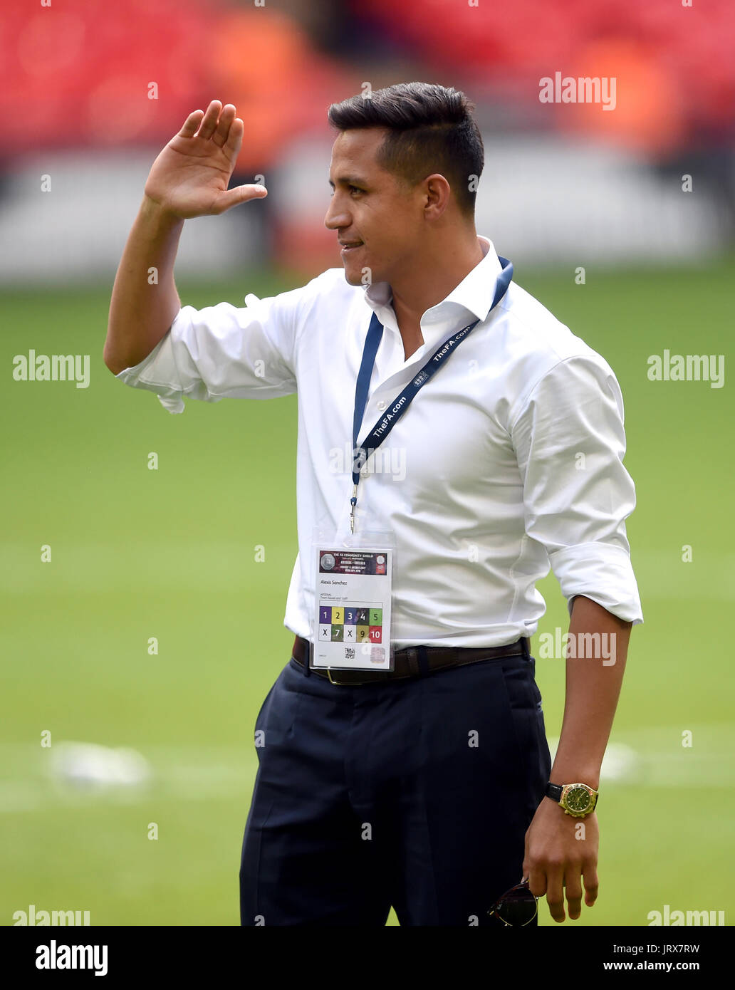 Arsenal's Alexis Sanchez during the Community Shield at Wembley, London ...