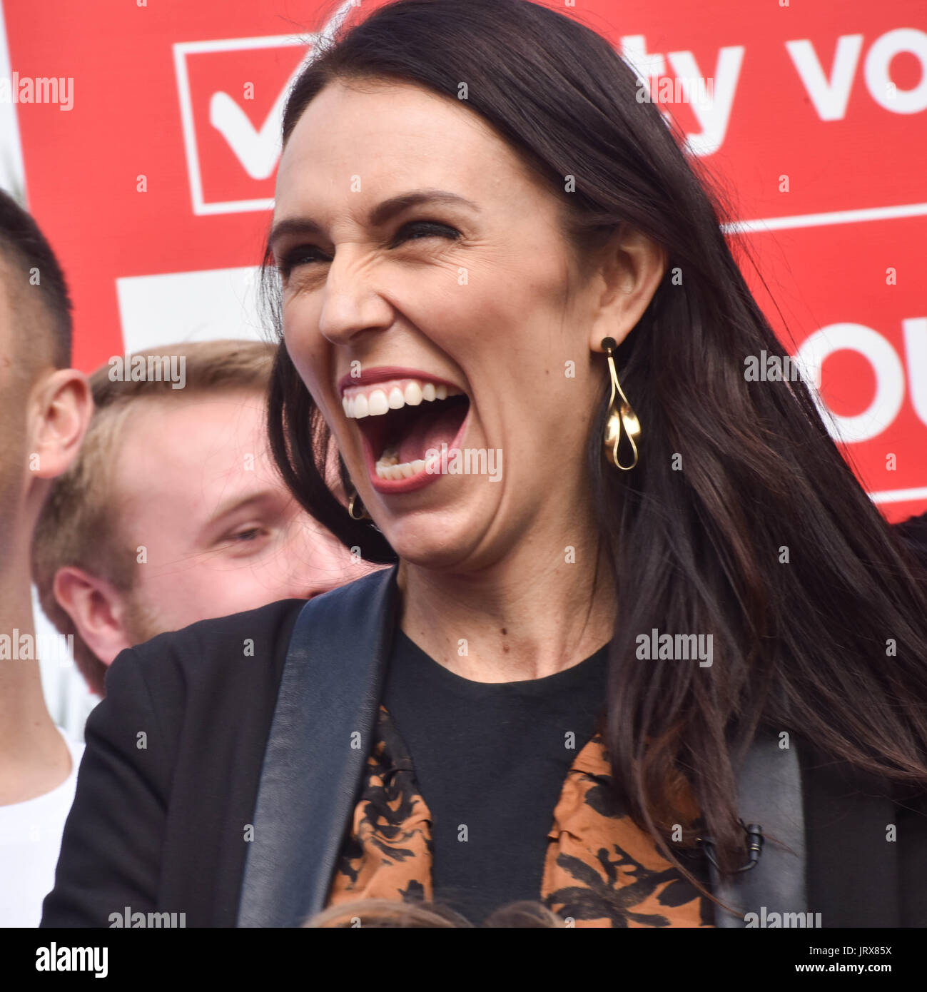 Labor Party leader Jacinda Ardern announces the party policy at Wynyard ...