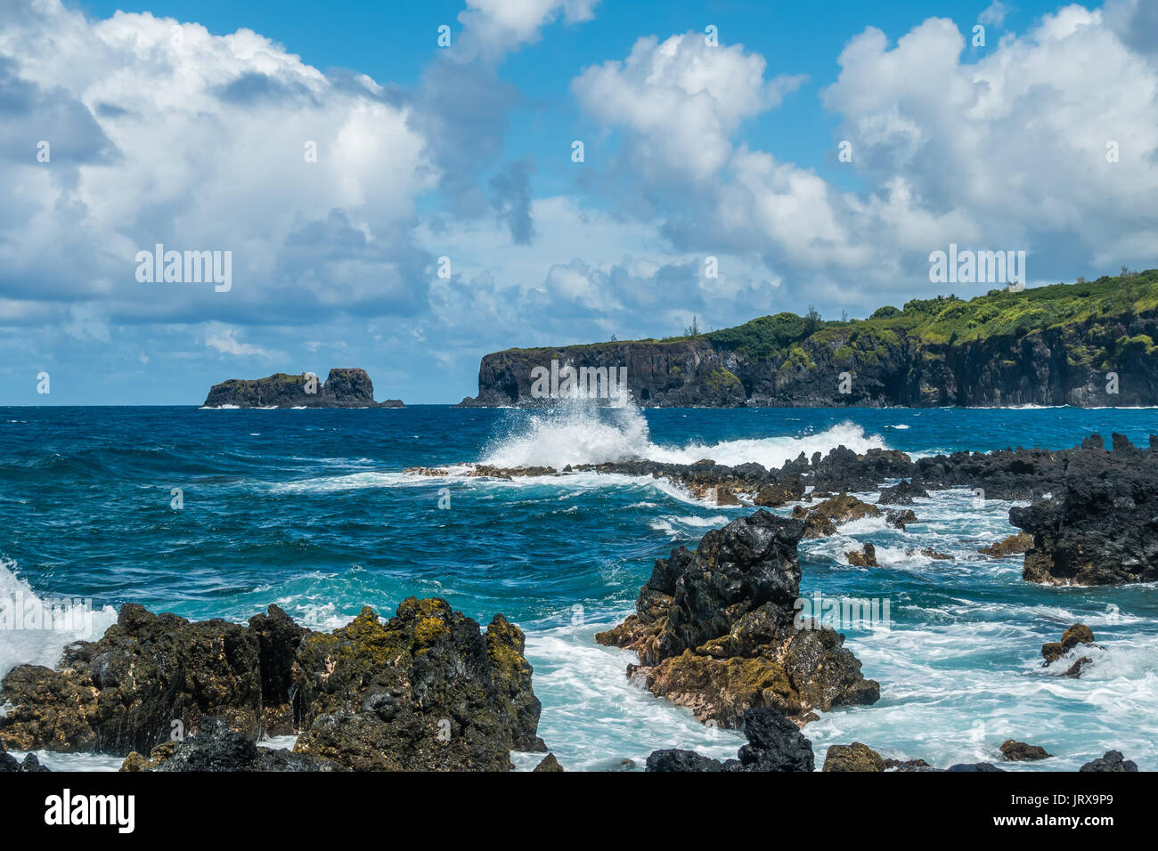 A view of Keanae Point in Maui, Hawaii Stock Photo - Alamy