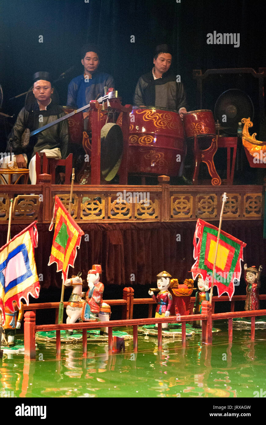 Puppeteers, Thang Long Water Puppet Theater, Hanoi, North Vietnam ...