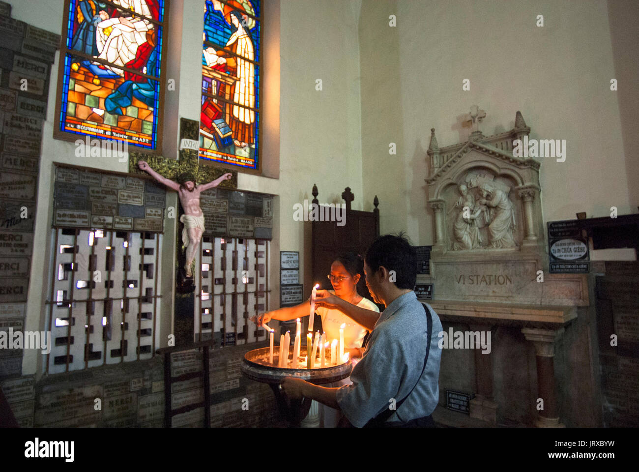 Inside Notre Dame Cathedral, Ho Chi Minh City (Saigon), Vietnam ...