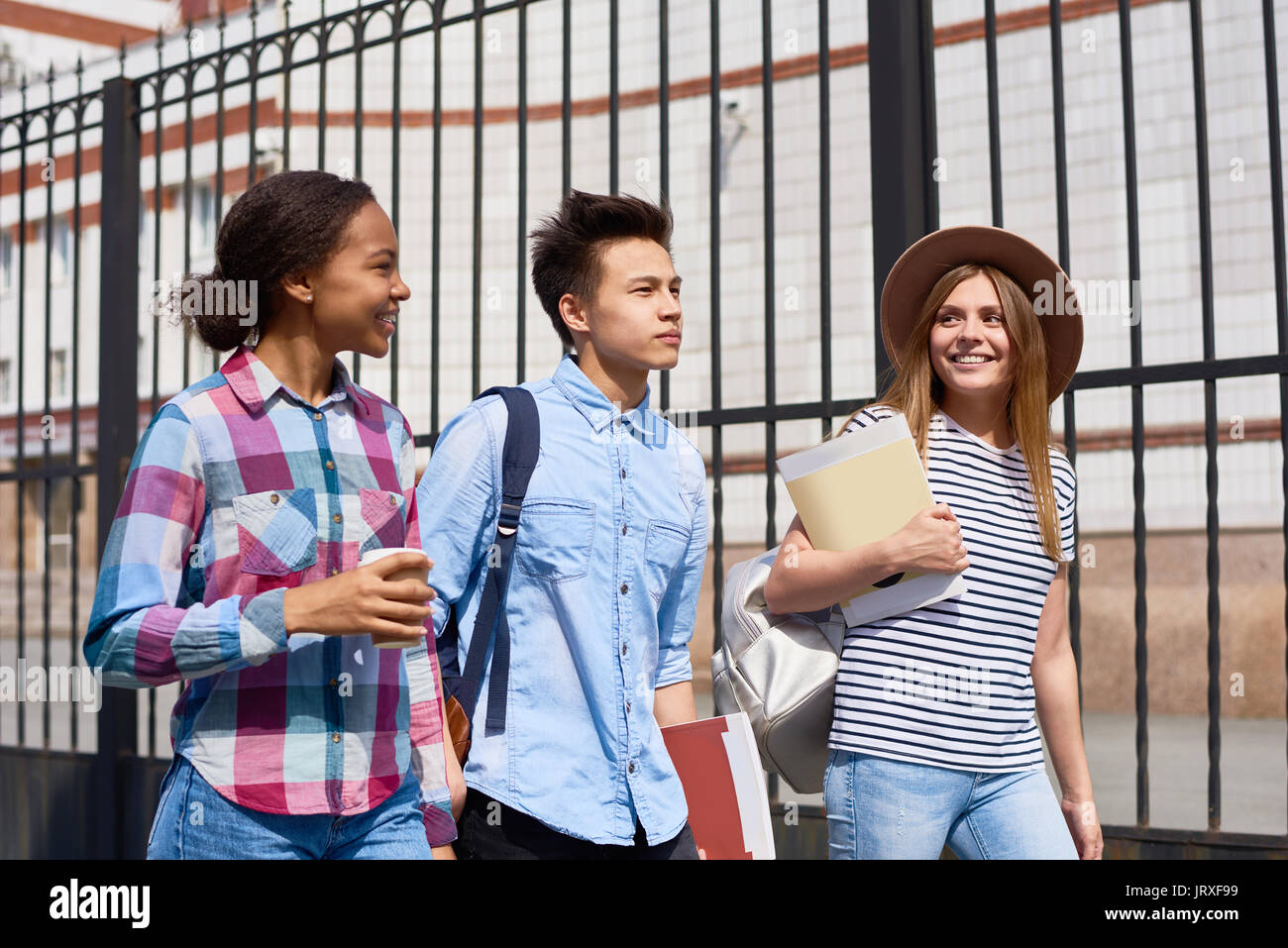Teenagers Going to School Stock Photo - Alamy