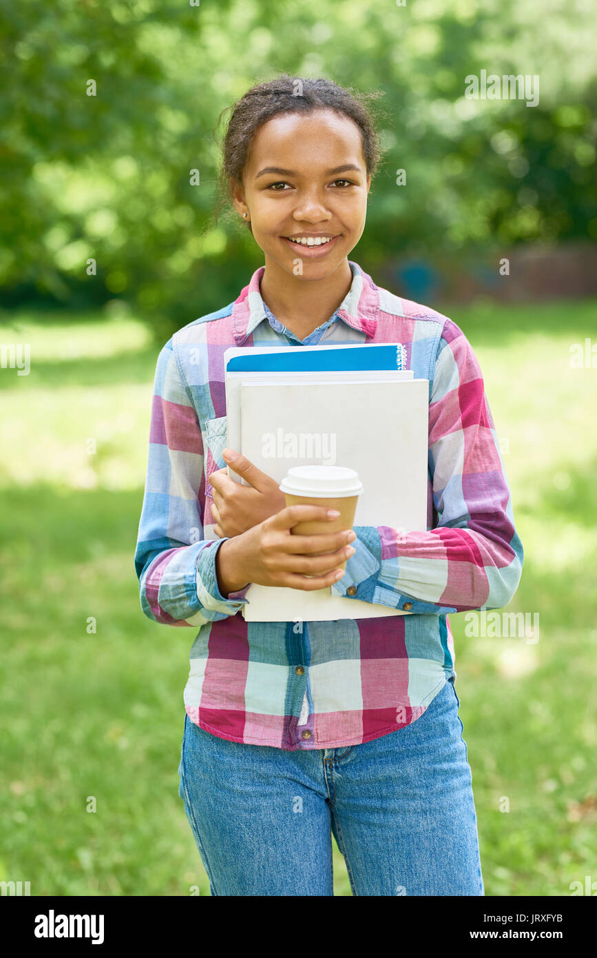 Smart African Girl Outdoors Stock Photo - Alamy