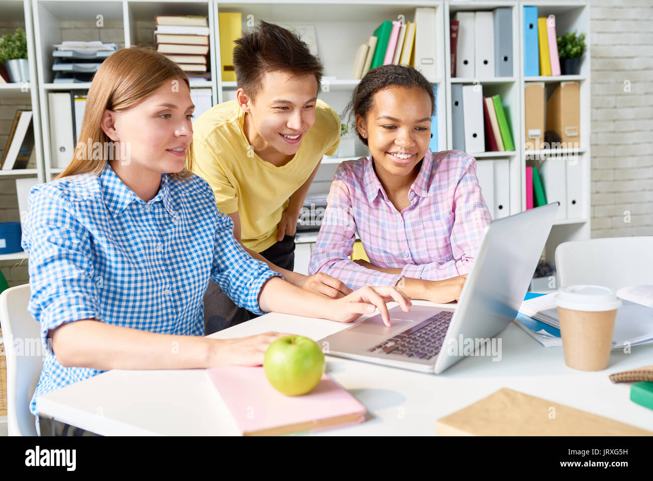 Study Session in College Library Stock Photo - Alamy