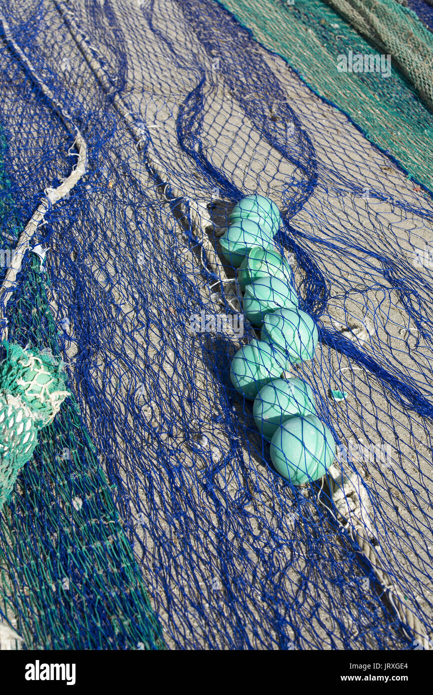 Close up view of fishing net. Marine background Stock Photo - Alamy
