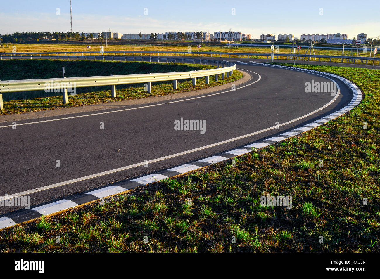 Road without cars and clouds Stock Photo - Alamy