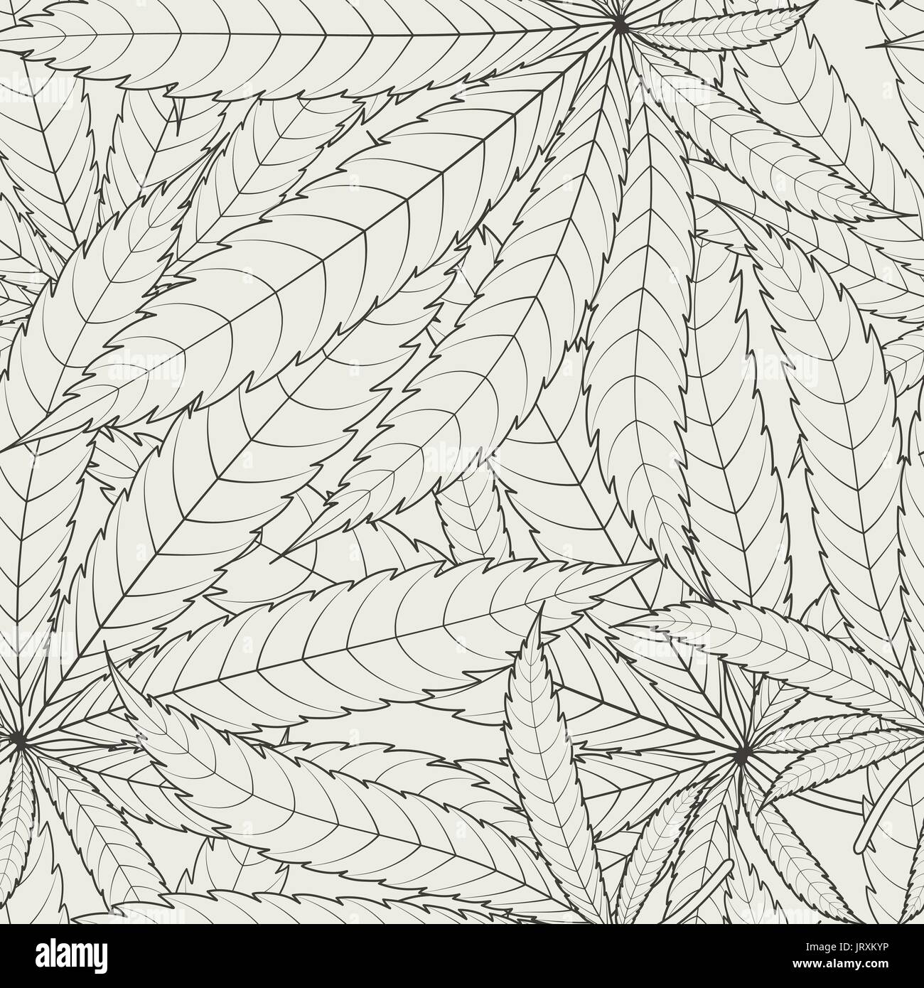 Cannabis leafs - seamless pattern. Vector illustration Stock Vector ...