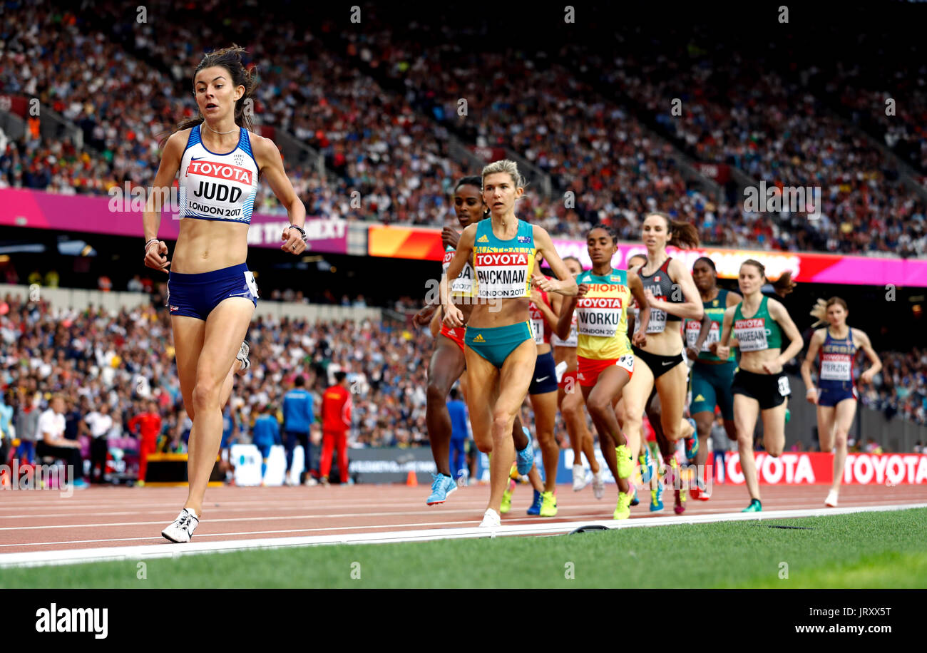 Great Britain's Jessica Judd in action in the Women's 1500m heats Stock ...