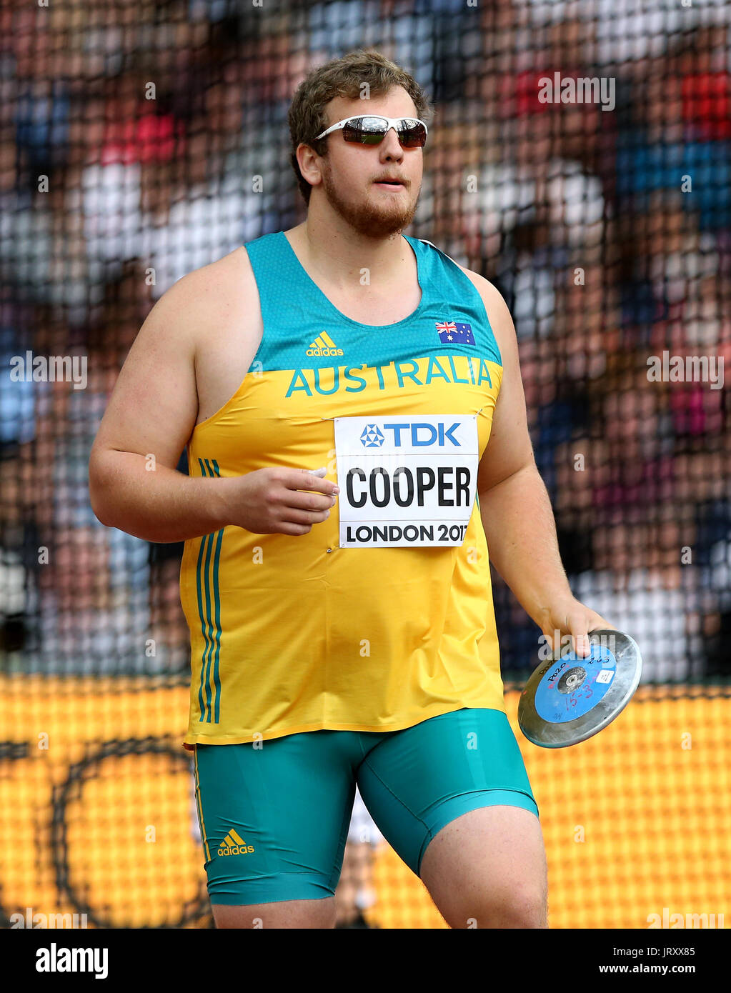 Australia's Mitchell Cooper in action in the Men's Discus Stock Photo ...