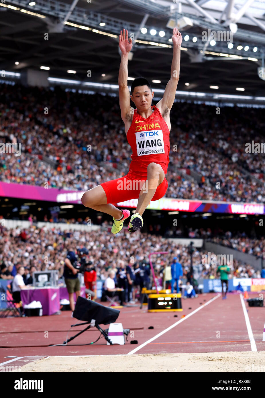 China's Jianan Wang in action in the Men's Long Jump Stock Photo - Alamy