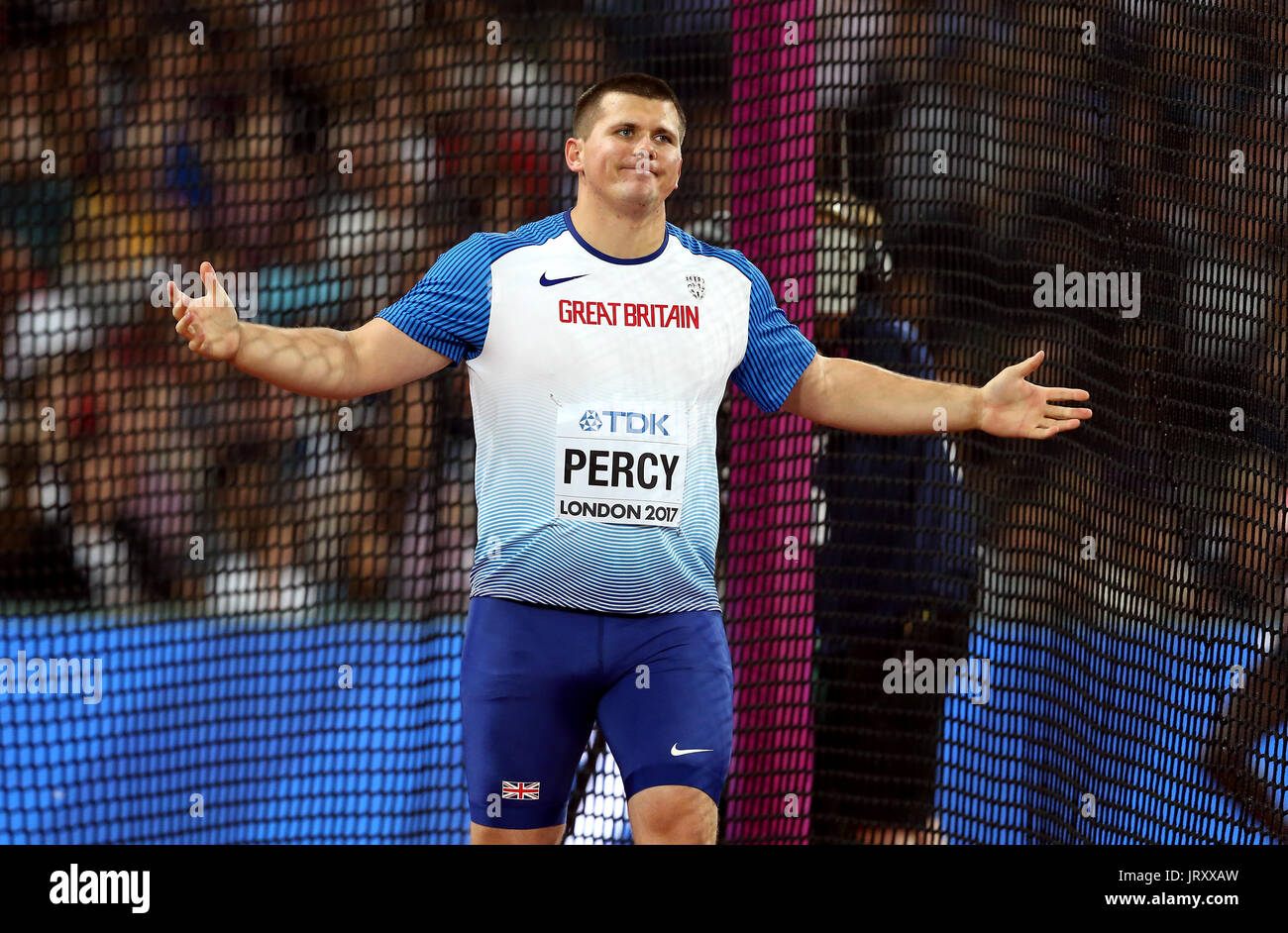 Great Britain's Nicholas Percy in action in the Men's Discus Stock ...