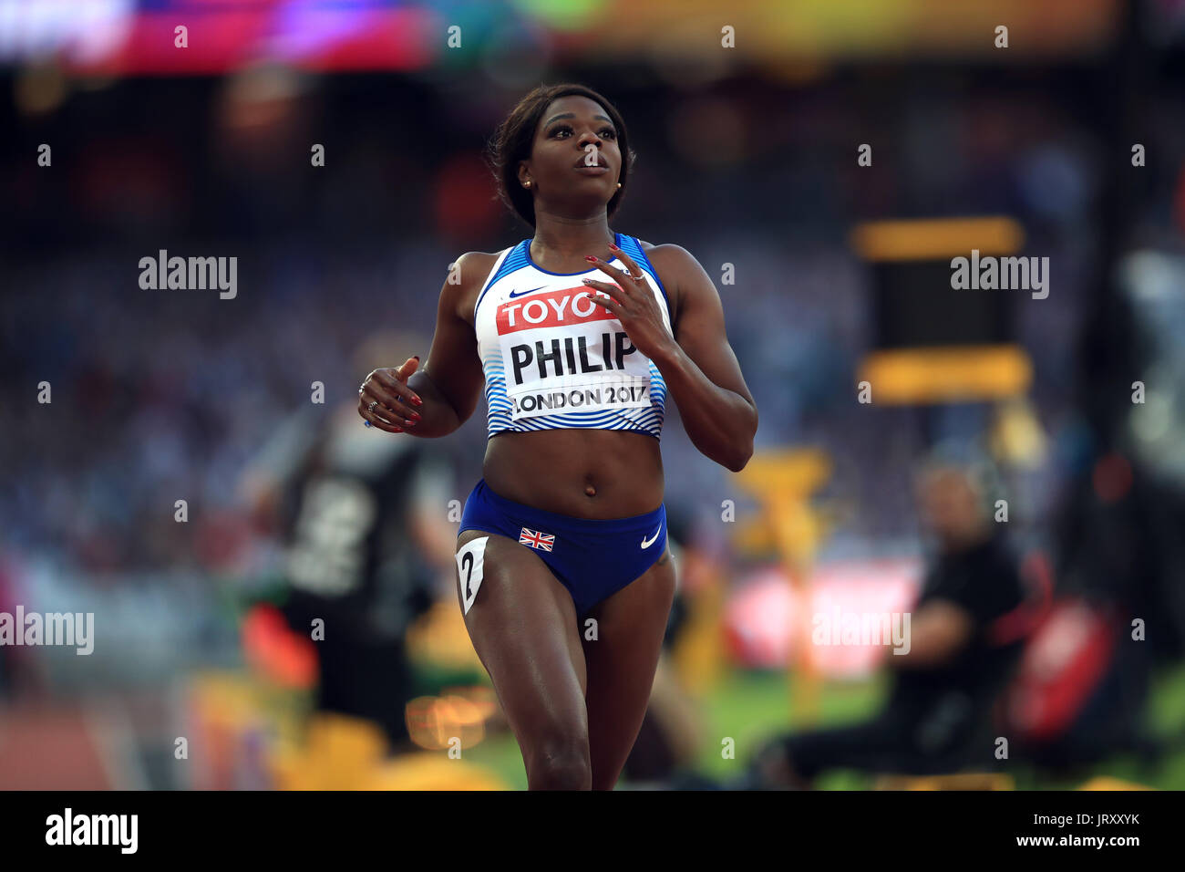 Great Britain's Asha Philip in the Women's 100m semi-final heat three ...