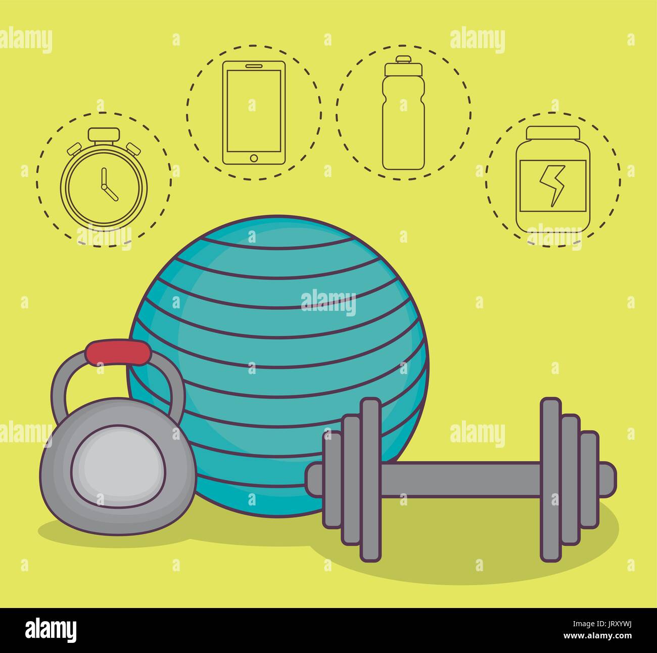 healthy and fitness lifestyle design Stock Vector Image & Art - Alamy