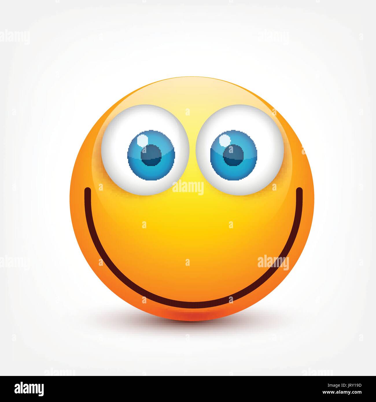 Cartoon Blue Smiley Faces