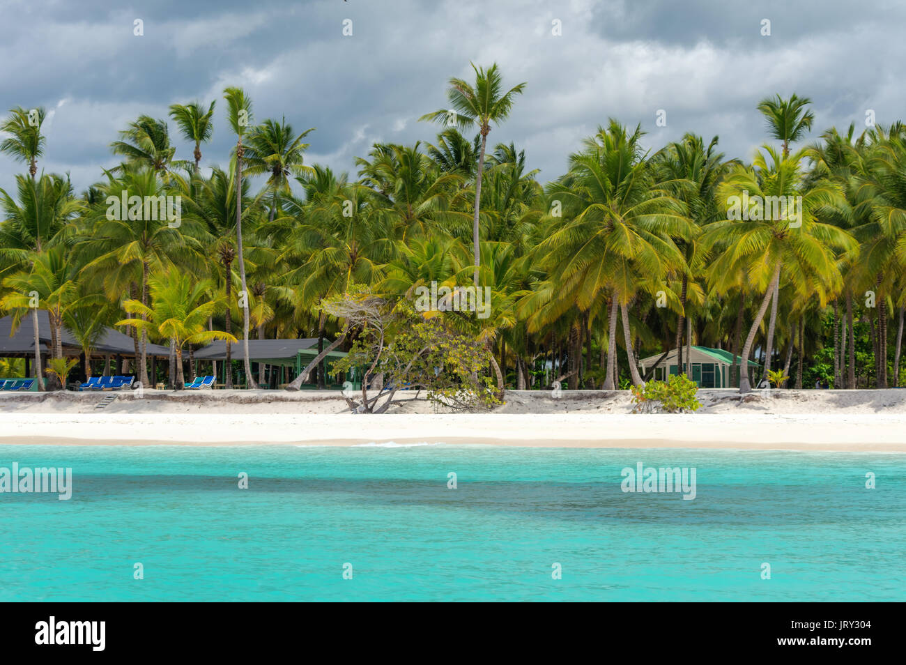 Beach on the Caribbean island of Saona in Dominican Republic Stock ...