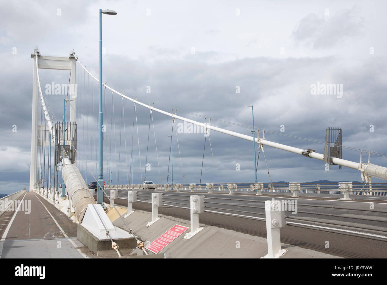 The Severn Bridge (M48), looking west, from the Bristol end towards ...