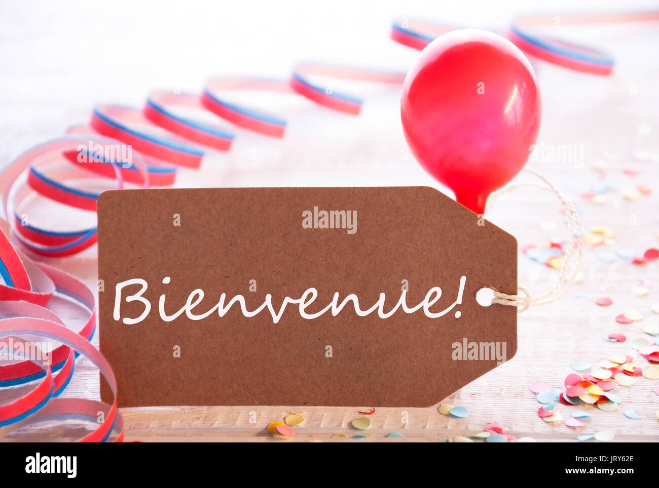 One Label With French Text Bienvenue Means Welcome. Party Decoration ...