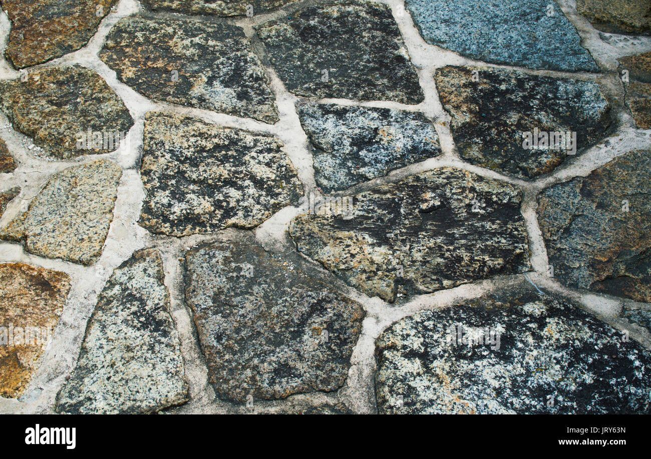 background texture variegated granite stone walkway Stock Photo - Alamy