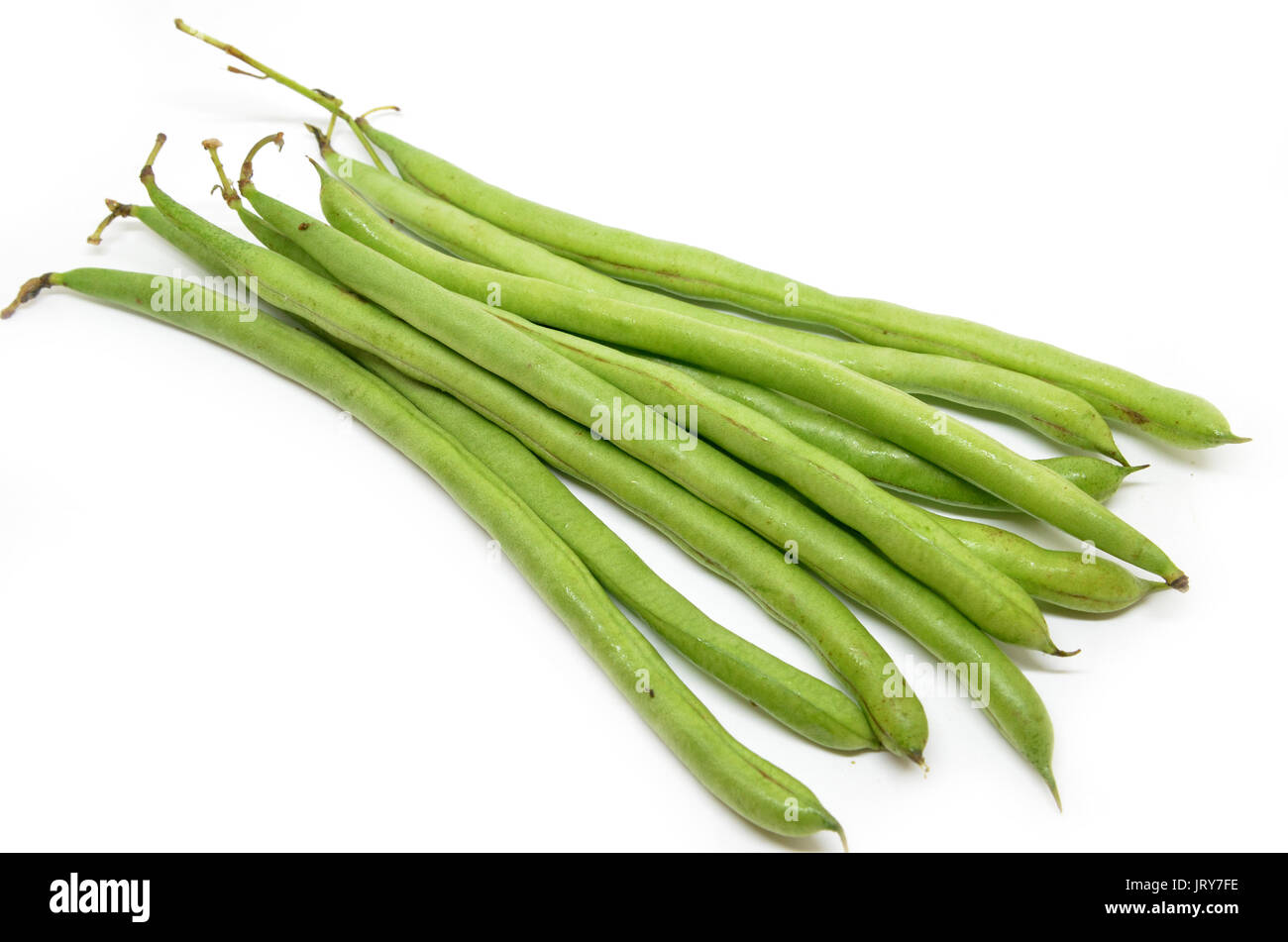 French green bean string isolated on white background Stock Photo - Alamy