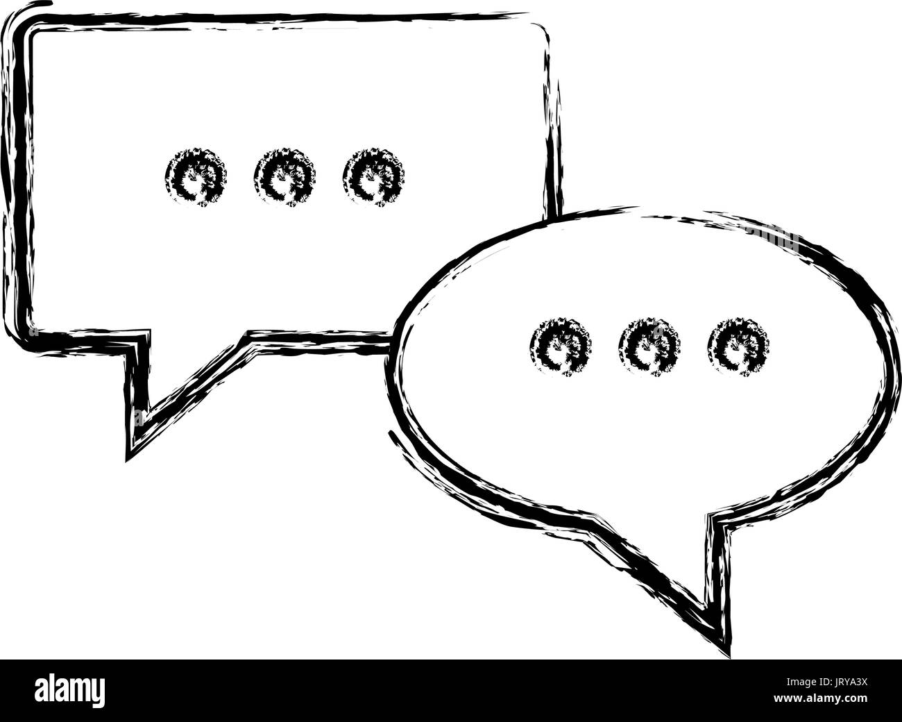 Conversation bubbles image Black and White Stock Photos & Images - Alamy