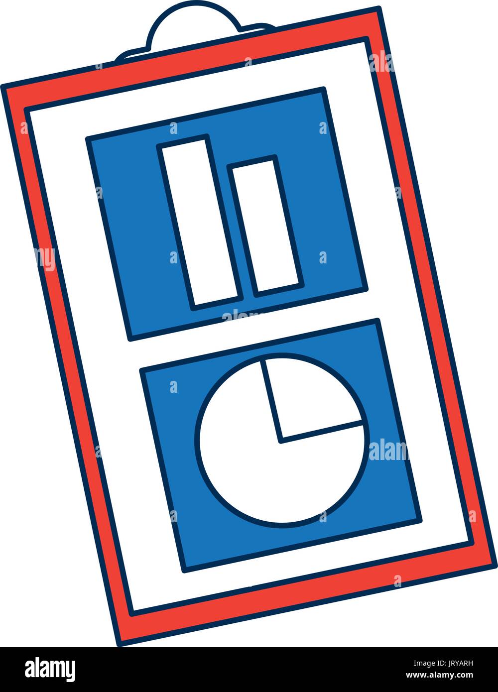 financial report business clipboard with financial data charts graphs ...