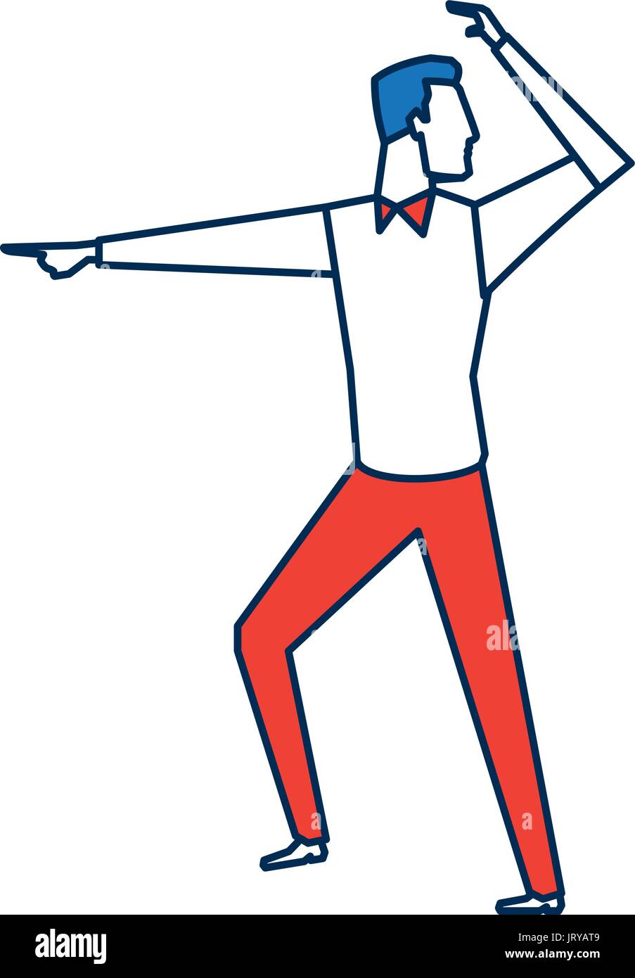 businessman successful gesturing pointing something Stock Vector Image ...