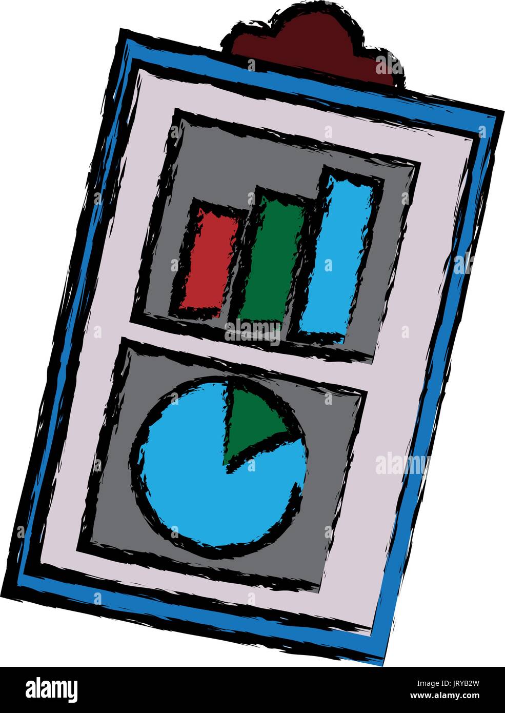 financial report business clipboard with financial data charts graphs ...