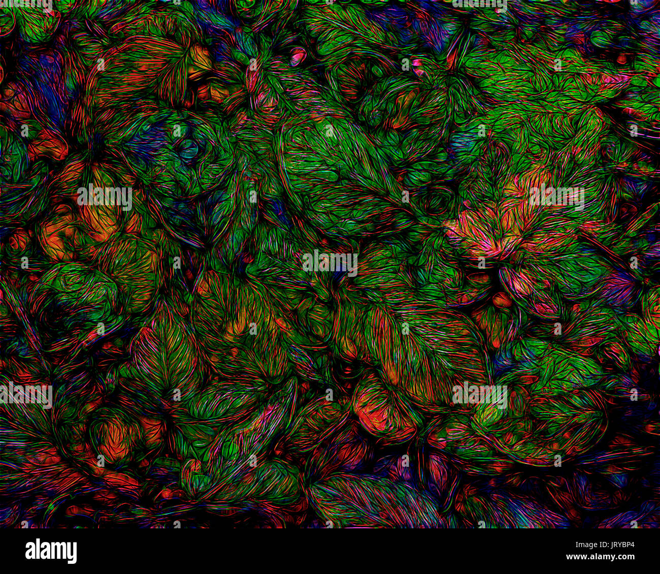 DIGITAL ART: Autumn Leaves Stock Photo - Alamy