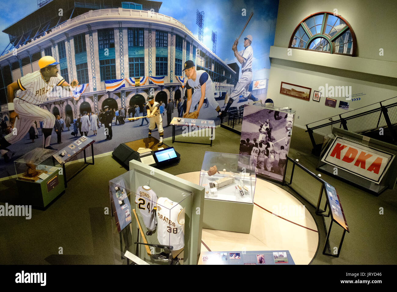 Baseball exhibit in the Heinz History Center, Pittsburgh, USA Stock ...