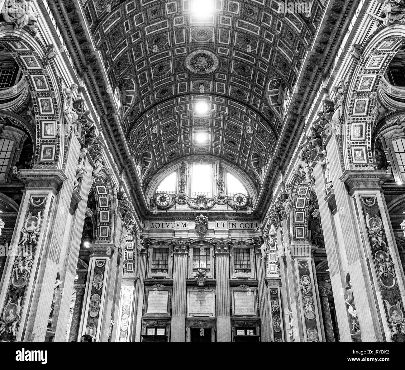 Beautiful roof of St Peters Basilica at Vatican City in Rome - ROME ...
