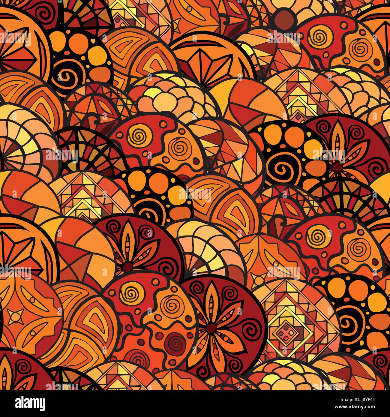 hand drawn vector ethnic seamless pattern Stock Vector Image & Art - Alamy