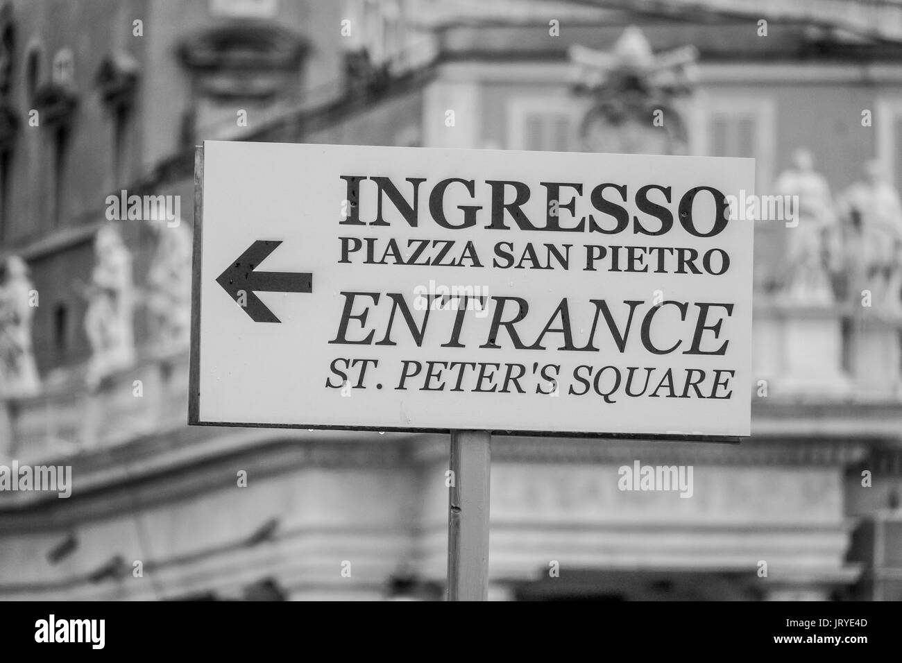 Direction sign to the Entrance of St Peters Square and St Peter s ...