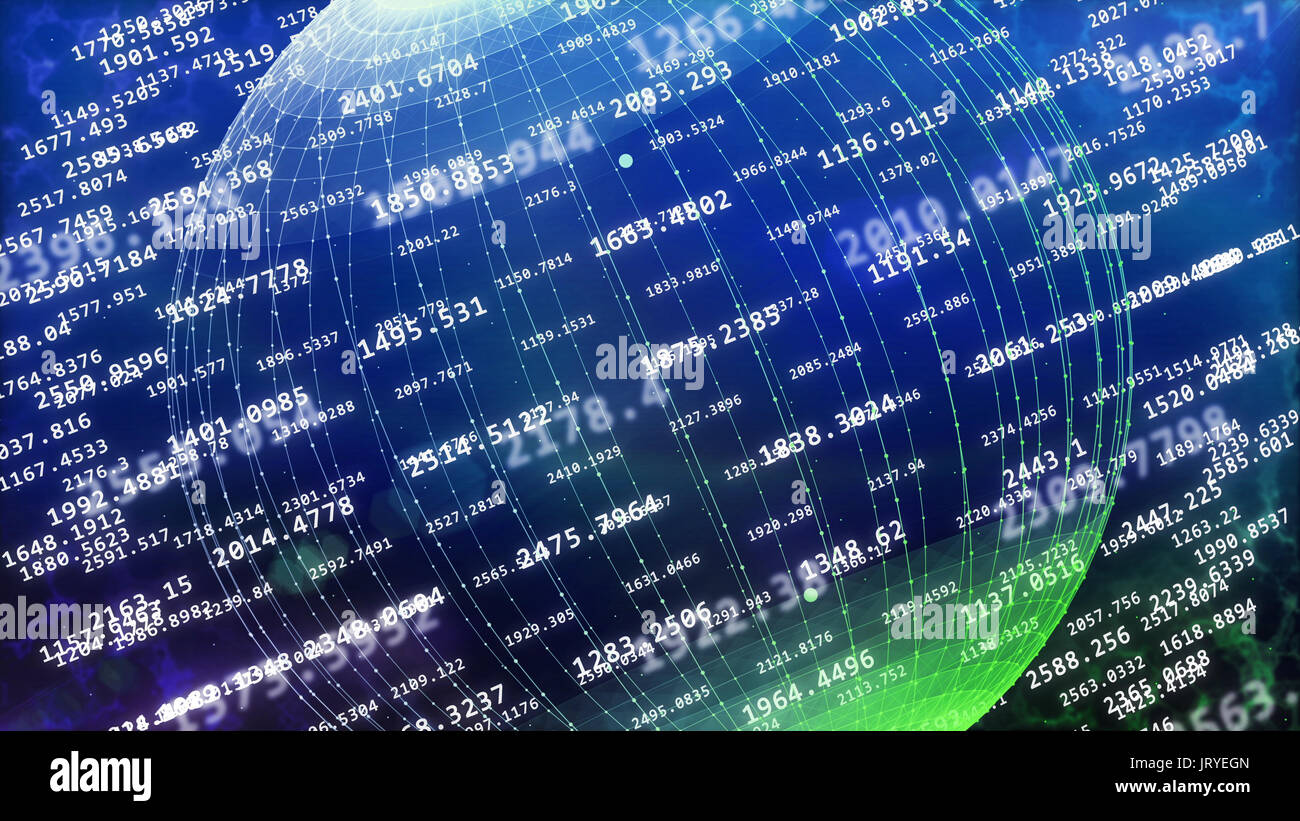 Enigmatic 3d illustration of the sci-fi spheric data cyberspace with ...