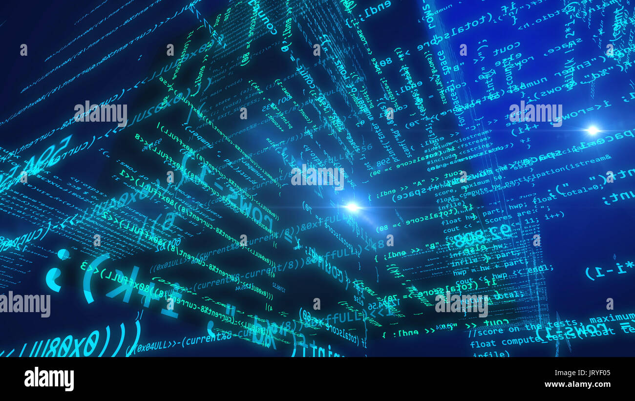 Pioneering 3d rendering of a futuristic computer modeled cyberspace ...