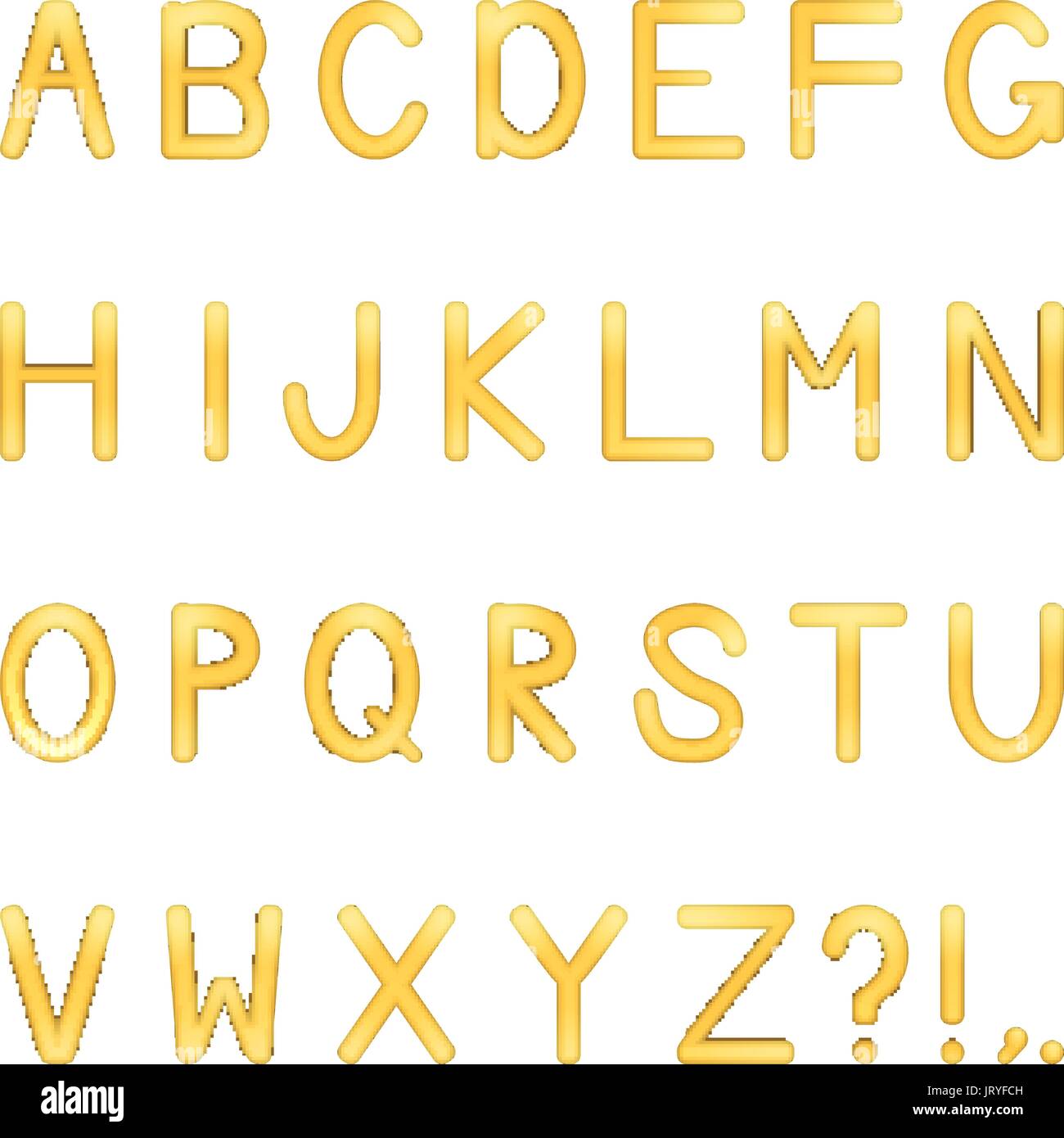 Gold colored letters Stock Vector Images - Alamy