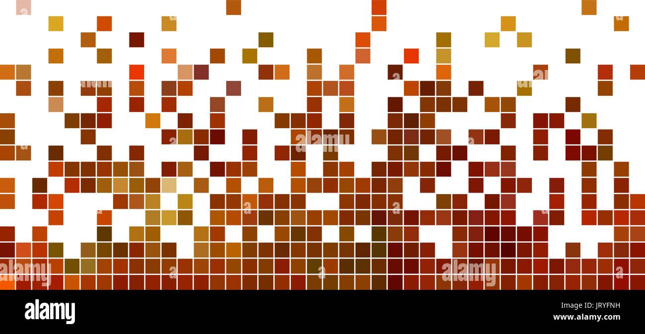abstract vector square pixel mosaic background - orange Stock Vector ...