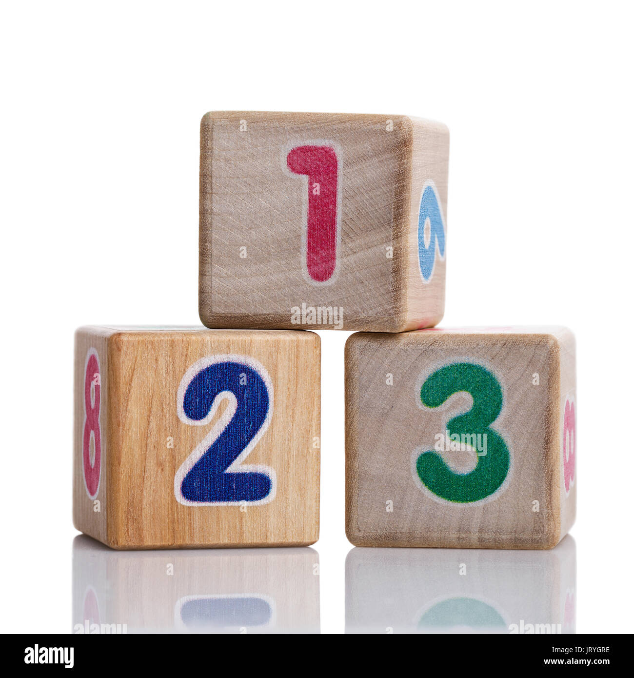 Three cubes with digits 123 isolated on white background Stock Photo ...