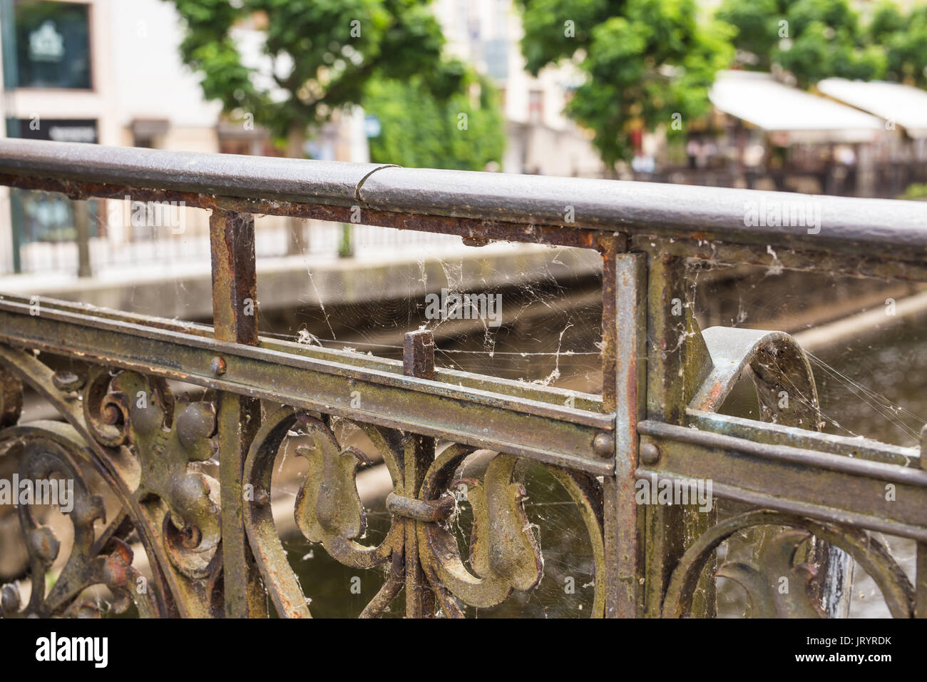 Spider on railing hi-res stock photography and images - Alamy