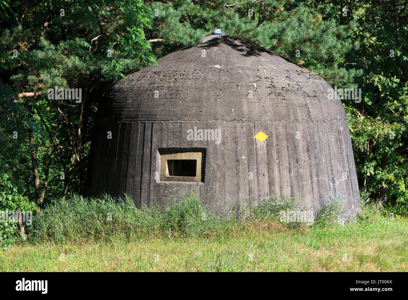 World War II bunker located on the Swiss side of the bridge (across the ...