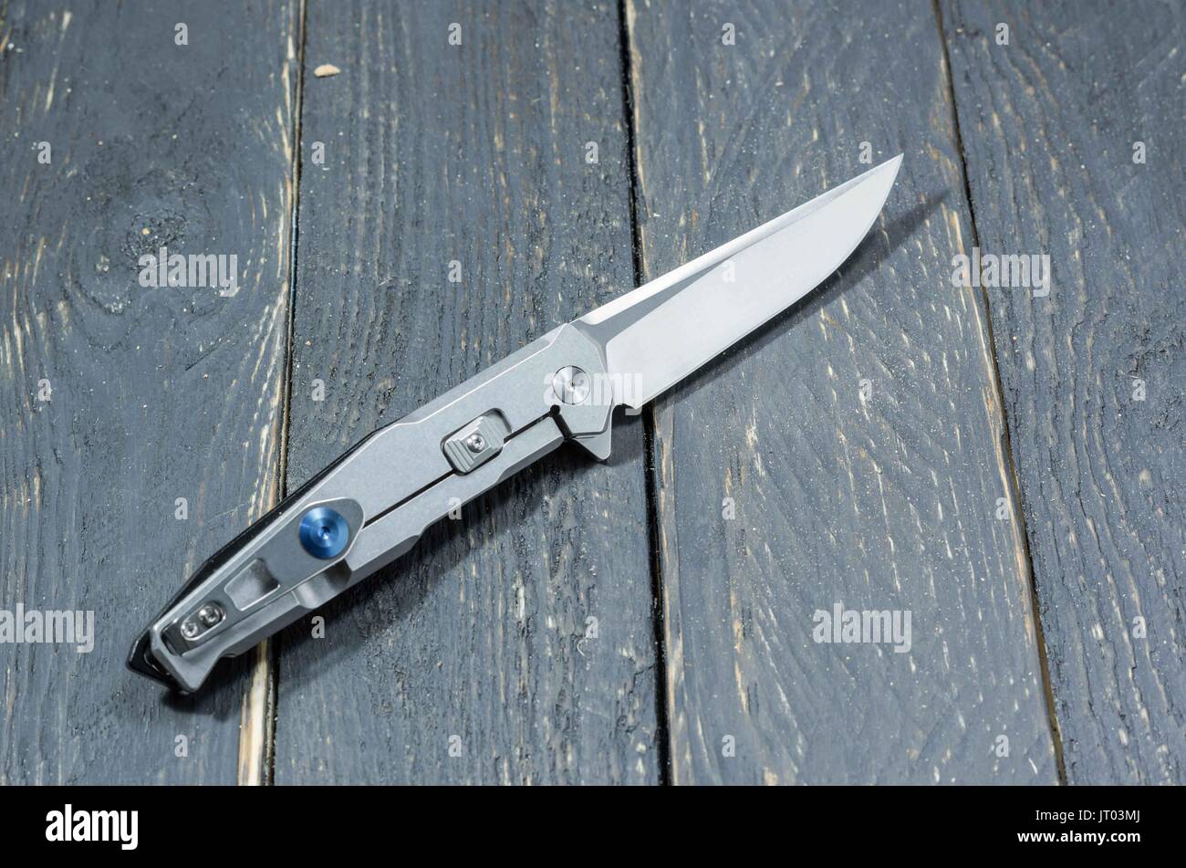 Metal knife on a black background. Back side Stock Photo - Alamy