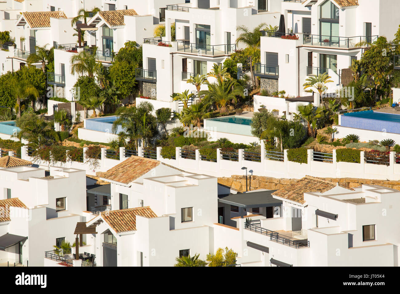 Residential houses in a urbanization, Benalmádena. Costa del Sol ...
