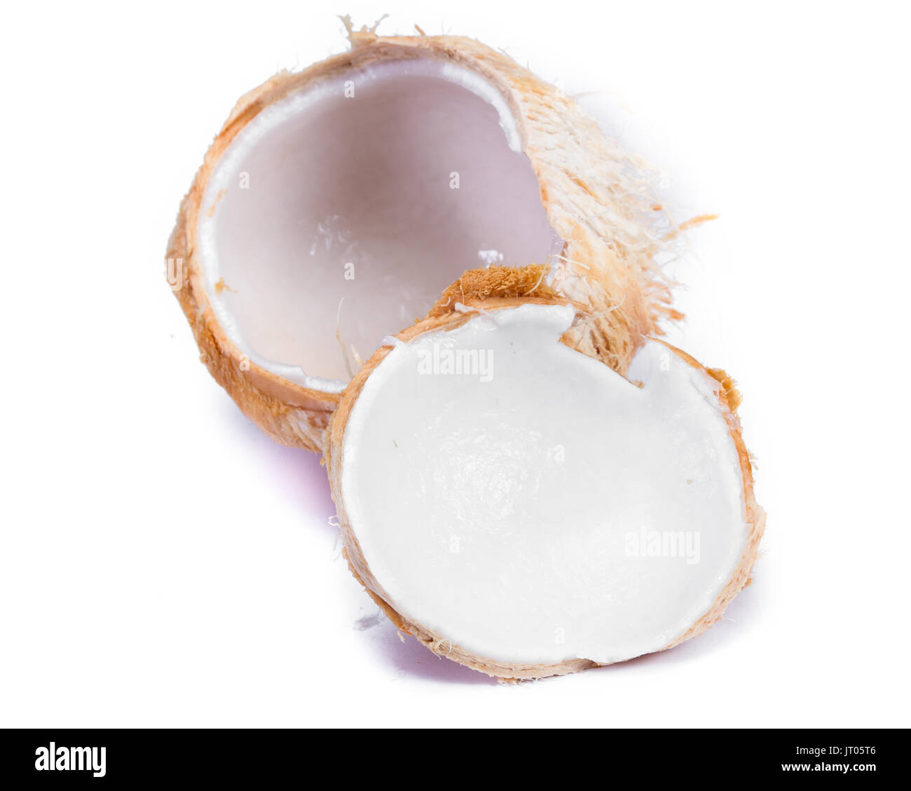 close up of a fresh young coconut isolated on a white background Stock ...
