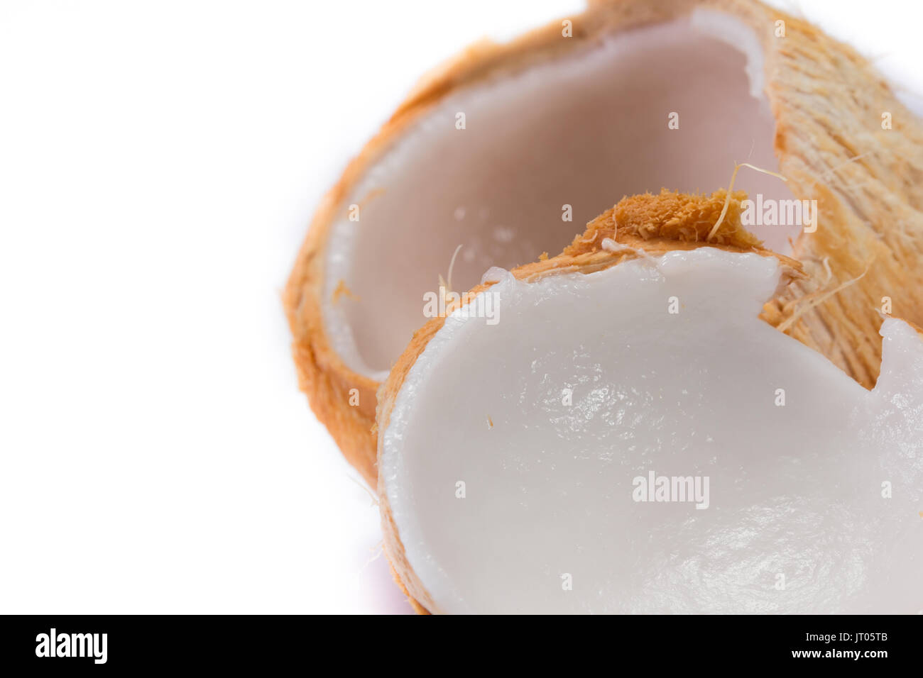 close up of a fresh young coconut isolated on a white background Stock ...