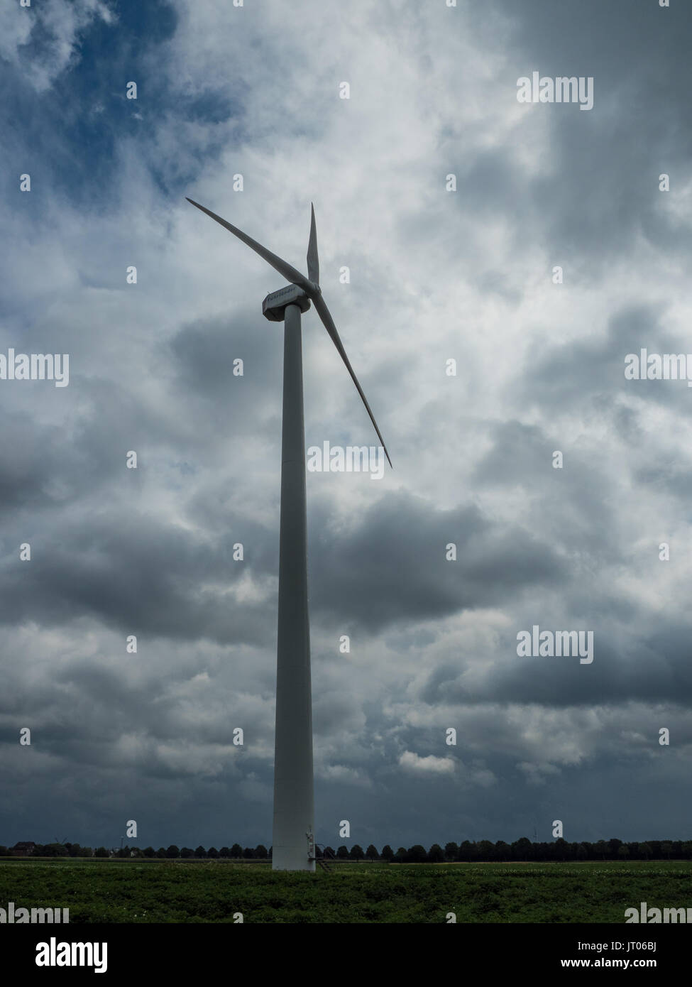 Wind turbine with dramatic sky hi-res stock photography and images - Alamy