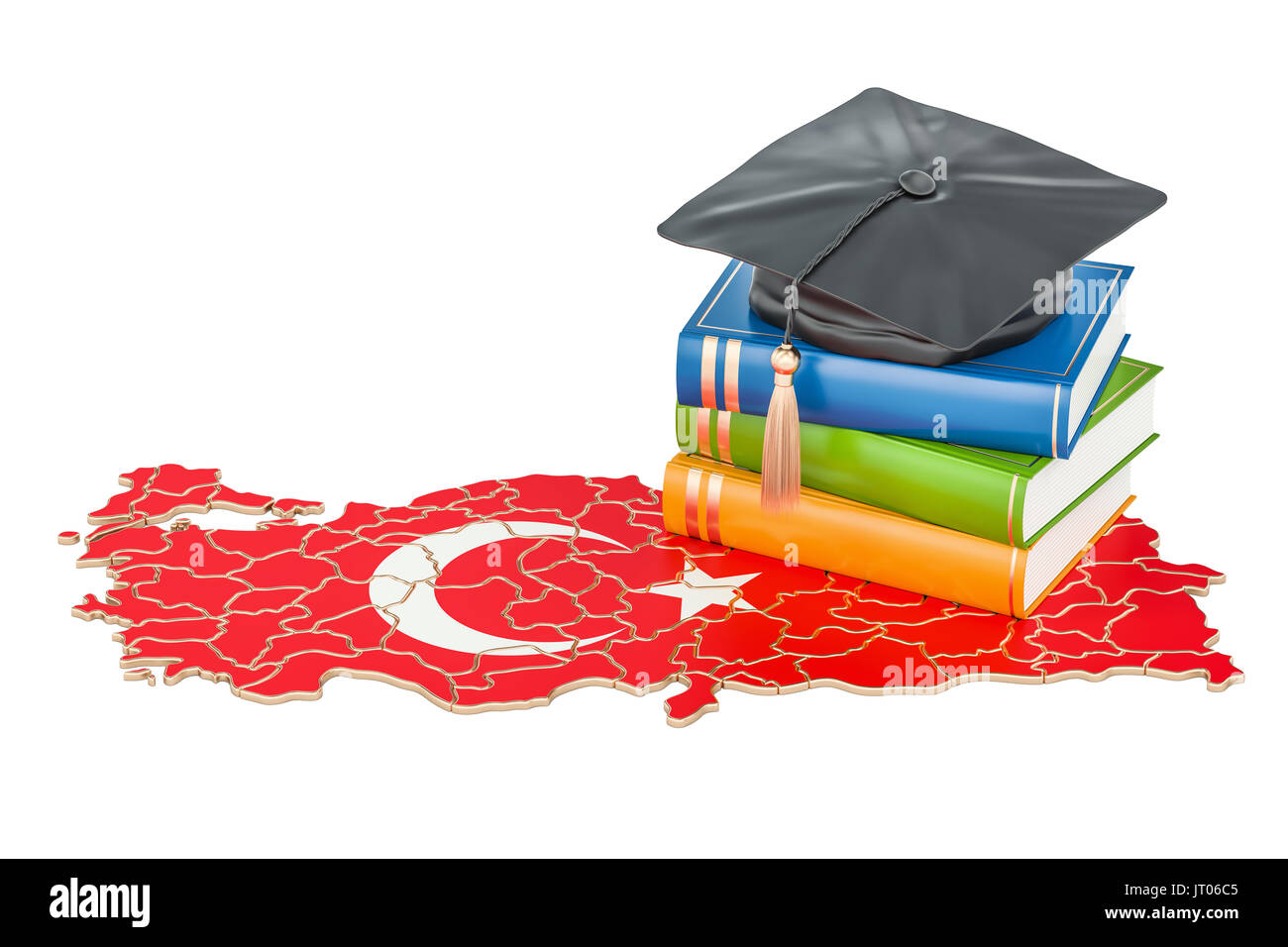 Education in Turkey concept, 3D rendering isolated on white background ...
