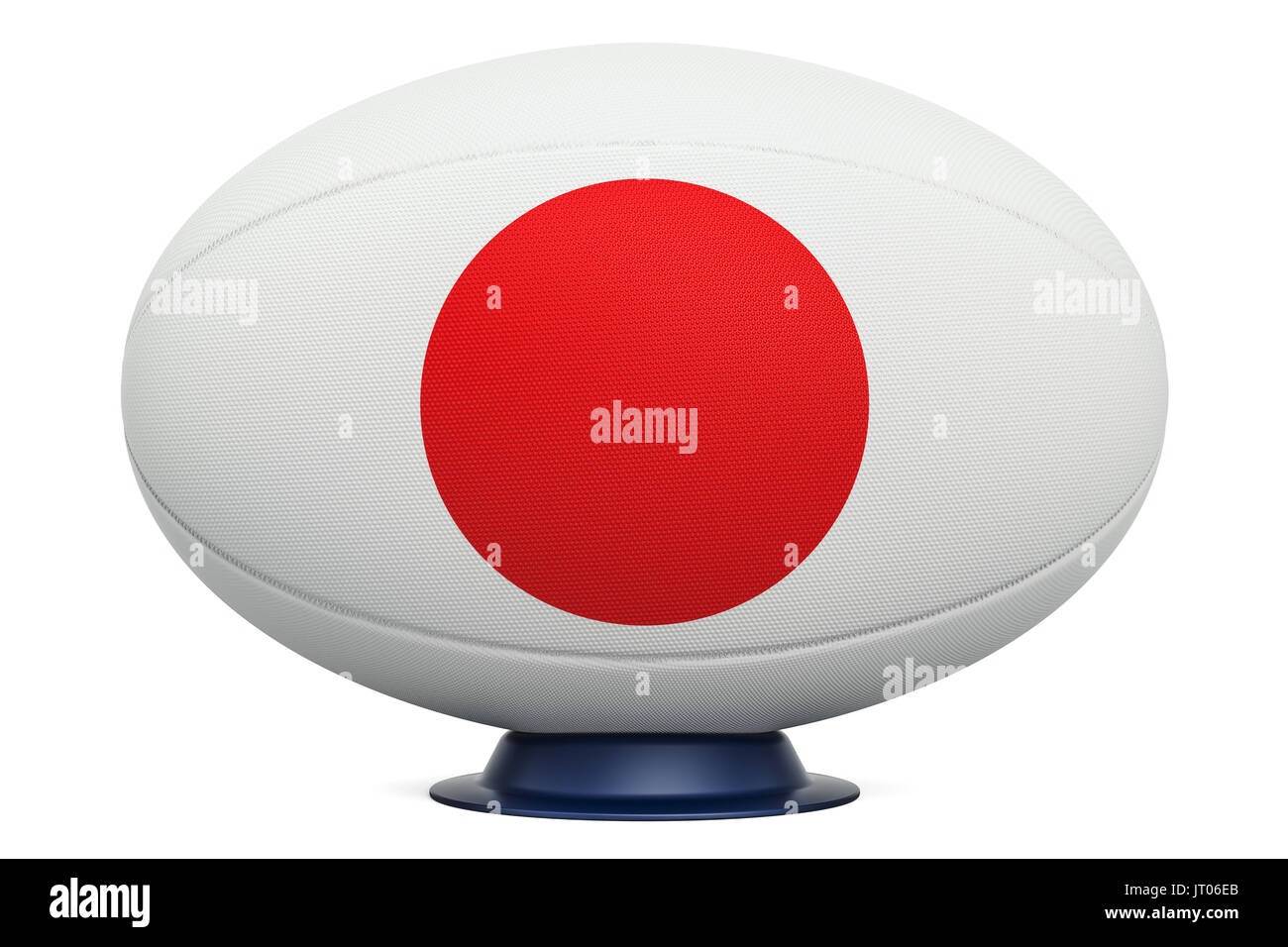 Rugby Ball with flag of Japan, 3D rendering isolated on white ...
