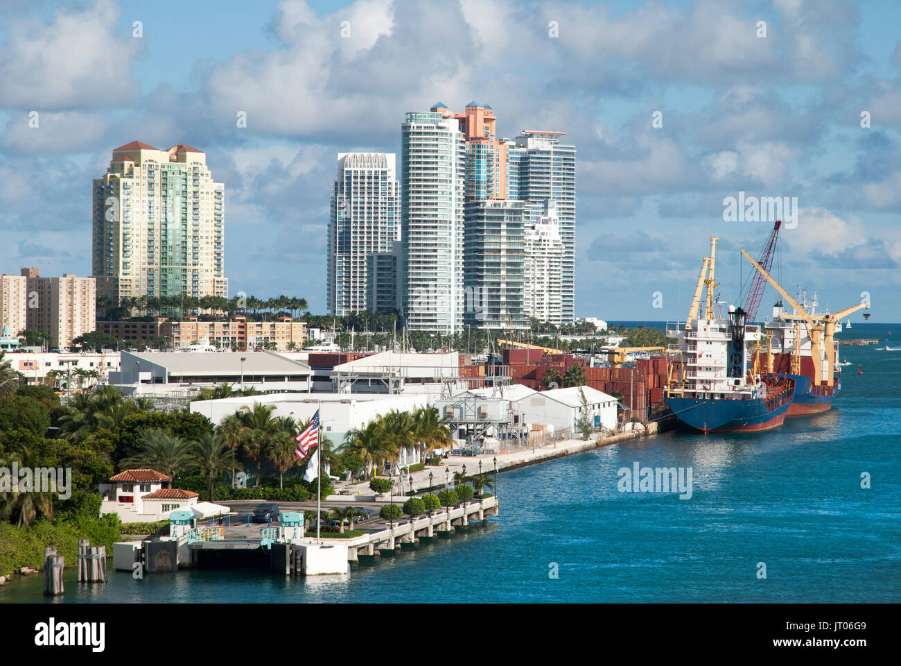 Miami port urban skyline in hi-res stock photography and images - Alamy