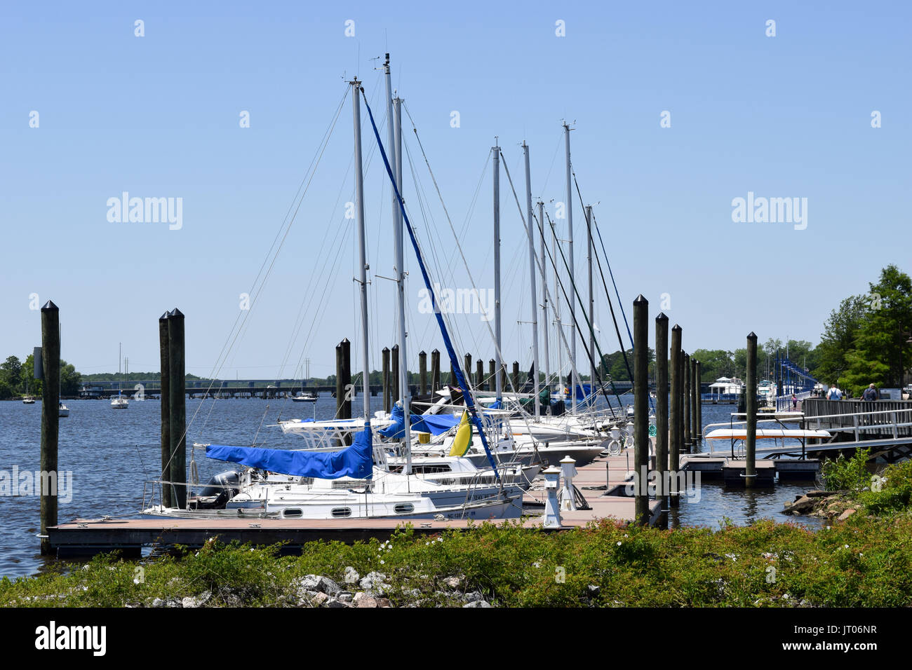 A Marina along the Pamlico River in Washington, NC Stock Photo - Alamy