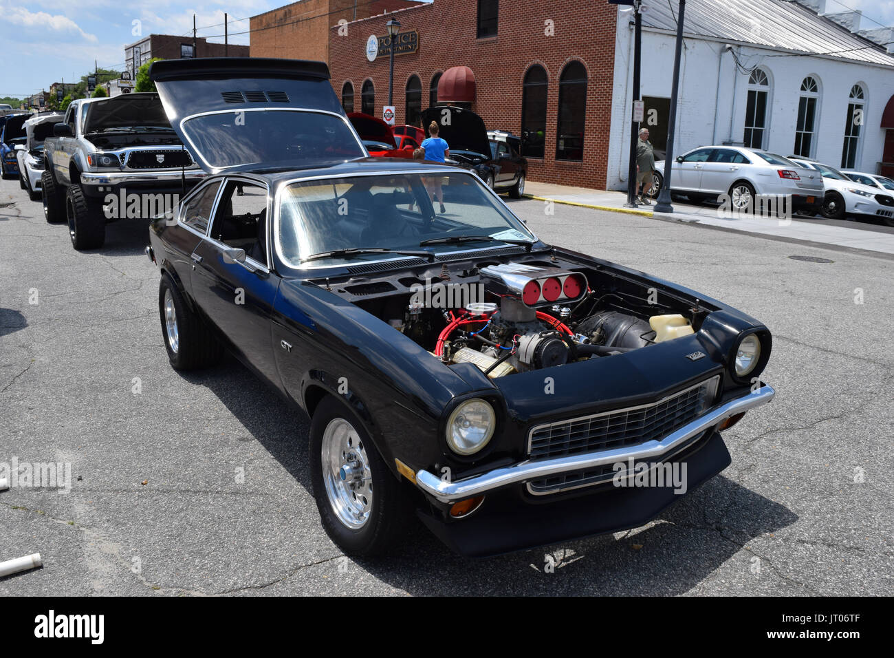A vintage Chevrolet Vega with Hot Rod Engine Stock Photo - Alamy